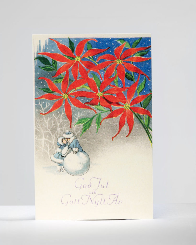 Julkort med julstjärna- Vykort - Postmuseum